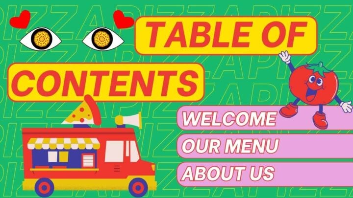 Menú digital para pizzería: plantilla de presentación gratis