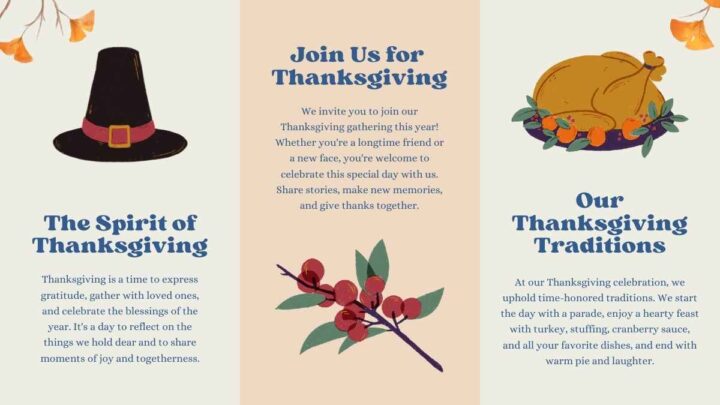 Fun Thanksgiving Brochure. Presentation Template — SlidesCarnival