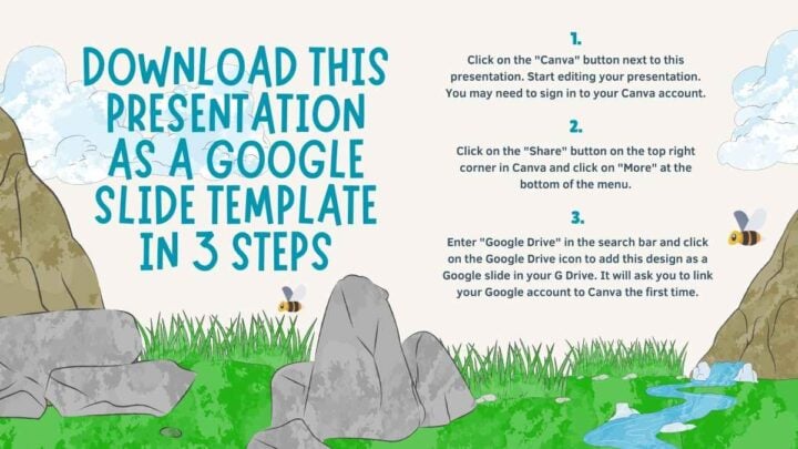 Illustrated US Rivers & Mountains Geography. Free Presentation Template ...