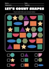 Counting Shapes Math Worksheet. Free PPT & Google Slides Template ...