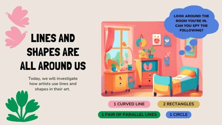 Geometric Introduction to Line, Shape and Pattern Lesson. Free PPT ...