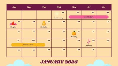 Geometric January 2026 Daily Calendar. Free PPT & Google Slides ...