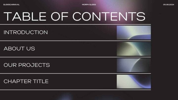 Cool Morph . Slides Template — SlidesCarnival