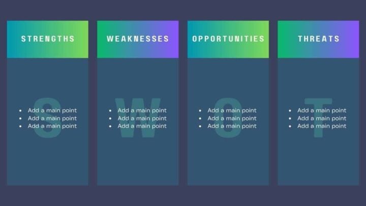 Horizontal SWOT Infographic. Free Infographics Template — SlidesCarnival