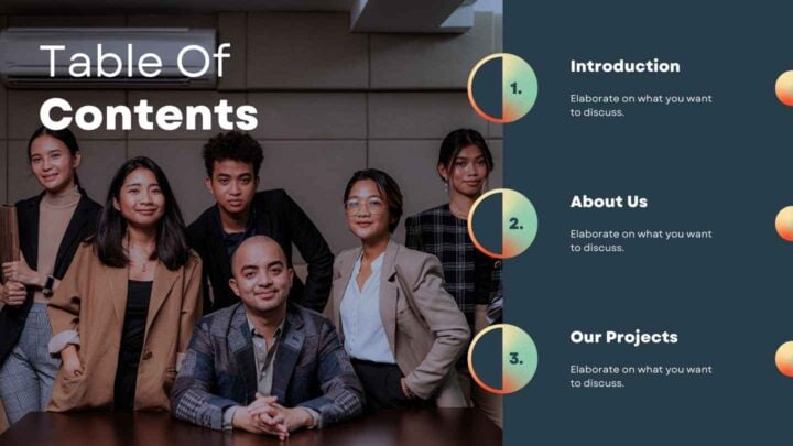 Template slide laporan magang gradasi hijau gratis