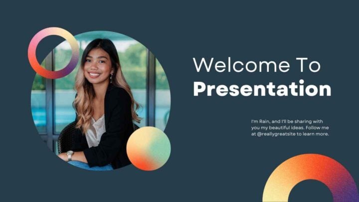 Template slide laporan magang gradasi hijau gratis