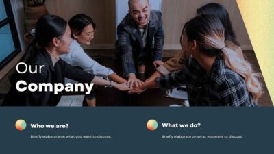 Template slide laporan magang gradasi hijau gratis