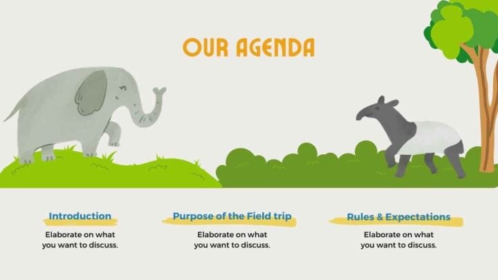 Illustrated Zoo Field Trip. Free Presentation Template — SlidesCarnival