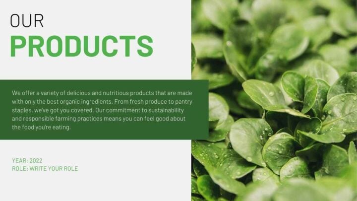 Modern Organic Food Pitch Deck. Free Presentation Template — SlidesCarnival