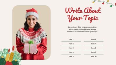 Hand-drawn Illustrated Christmas Presents. PPT & Google Slides Template ...