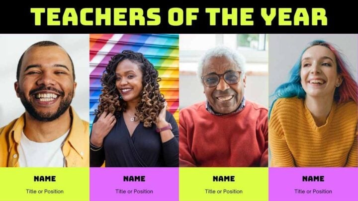 Neon High School Yearbook. Free PPT & Google Slides Template ...