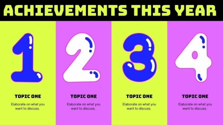 Neon High School Yearbook. Free PPT & Google Slides Template ...