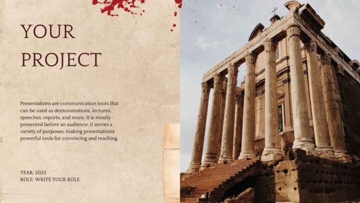 History Subject for High School Roman Empire Brown Scrapbook ...