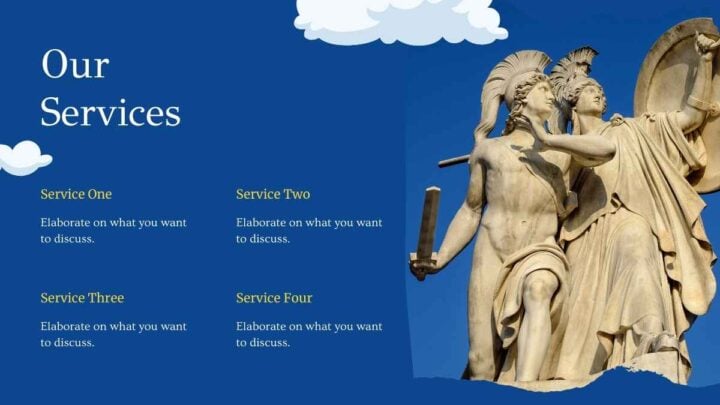 History Subject for Middle School Ancient Greece Blue Illustrative ...