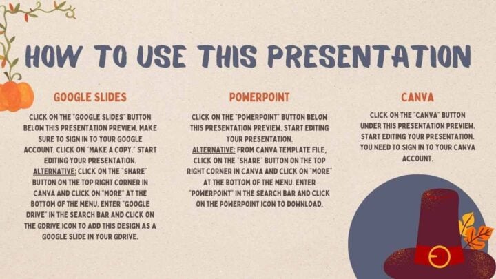 Illustrated All About Thanksgiving Workshop. Free Presentation Template ...