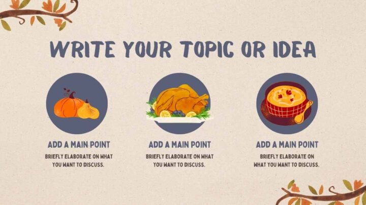 Illustrated All About Thanksgiving Workshop. Free Presentation Template ...
