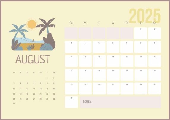 August Calendar Planner. Free Planner Template — SlidesCarnival