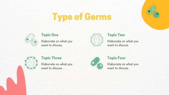 Illustrated Biology Germs & Diseases. Free Presentation Template ...