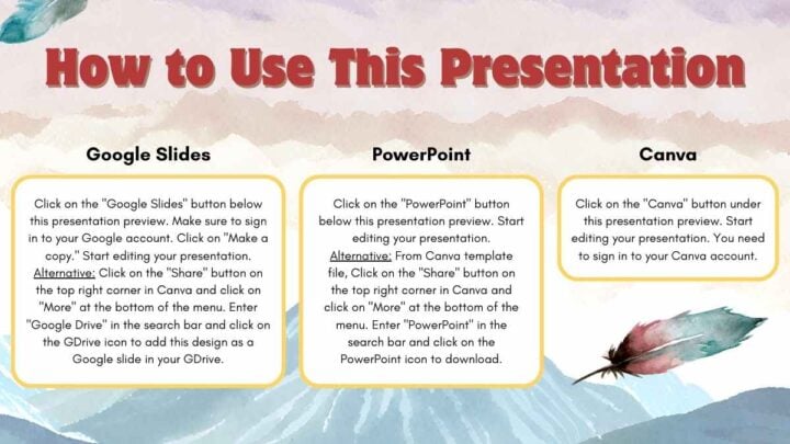 Illustrated Canadian First Nations. Free Presentation Template ...