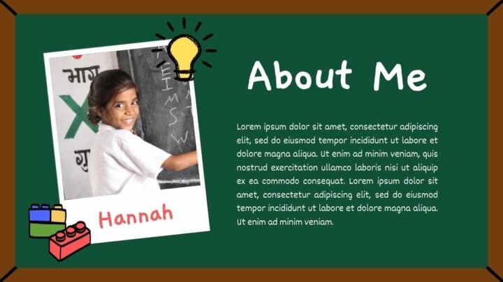Chalkboard Background Theme for Elementary. Free PPT & Google Slides ...