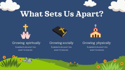 Illustrated Christian School Center. Free Presentation Template ...