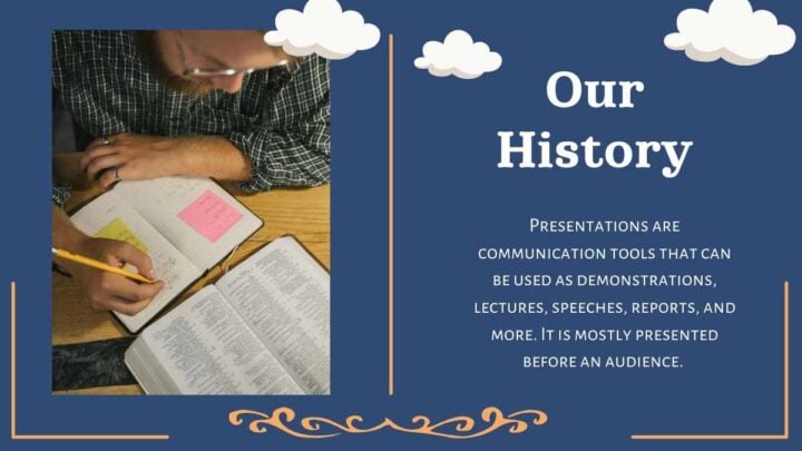 Illustrated Christian School Center. Free Presentation Template ...