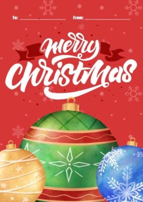 Christmas Greeting Cards. Free Poster Template — SlidesCarnival