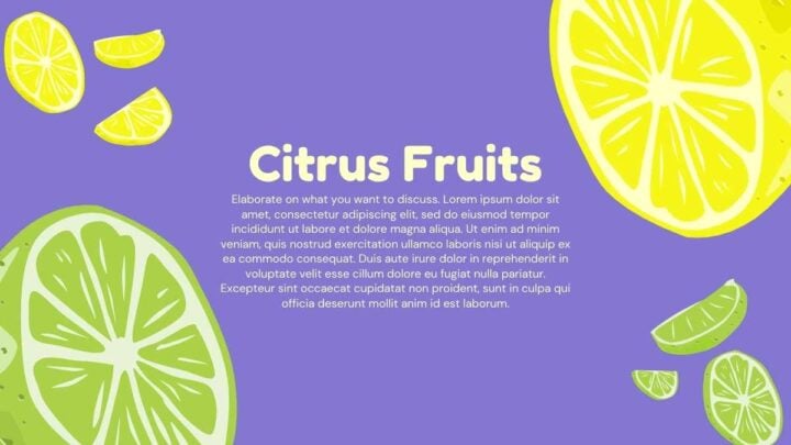 Illustrated Colorful Fruits. Free PPT & Google Slides Template ...