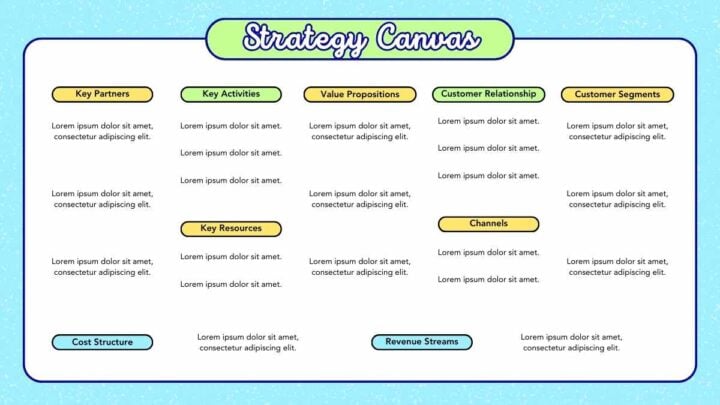 Creative Business Model Canvas Infographics. Slides Template ...