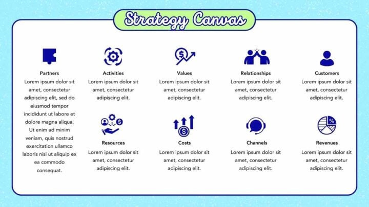 Creative Business Model Canvas Infographics. Slides Template ...