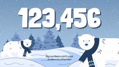 Falling Snowflakes in Winter Christmas. Free Slides Template ...