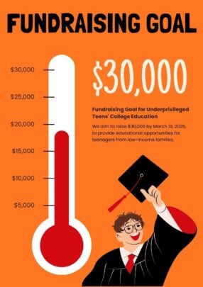 Fundraising Goal Tracker Infographic. Free PPT & Google Slides Template ...
