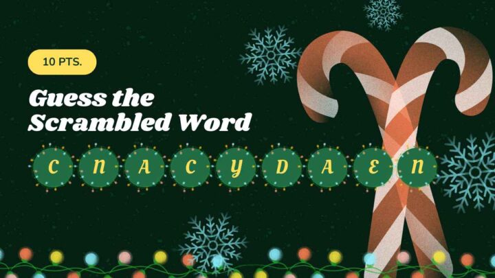 Guess the Scrambled Word Christmas Holiday Game. Free PPT & Google ...