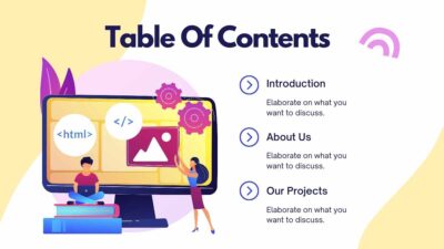 Illustrated Information Technology Lesson. Presentation Template ...