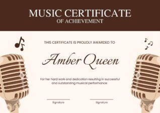 Music Certificate. Free Certificate Template — SlidesCarnival