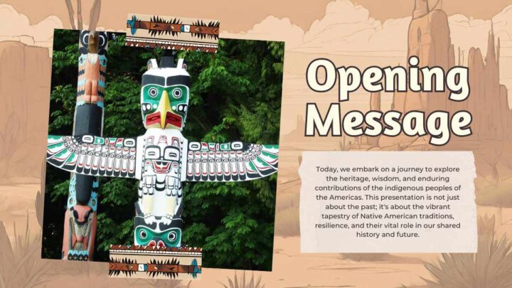 Illustrated Native American Lesson. Free PPT & Google Slides Template ...