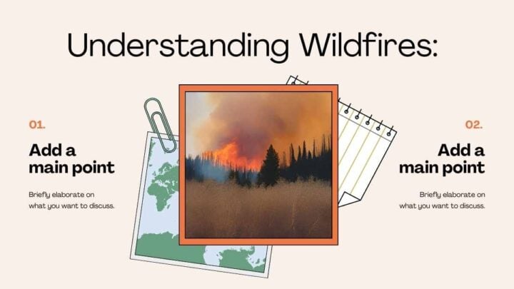 Natural Disasters: Wildfires. Free Slides Template — SlidesCarnival