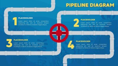 Template diagram pipeline gratis untuk Canva