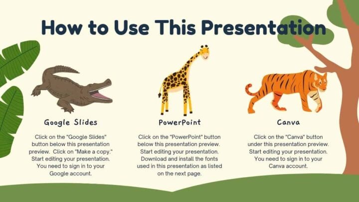 Illustrated Science Subject Animals. Free PPT & Google Slides Template ...