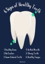 Signs of Healthy Teeth Poster. Free Poster Template — SlidesCarnival
