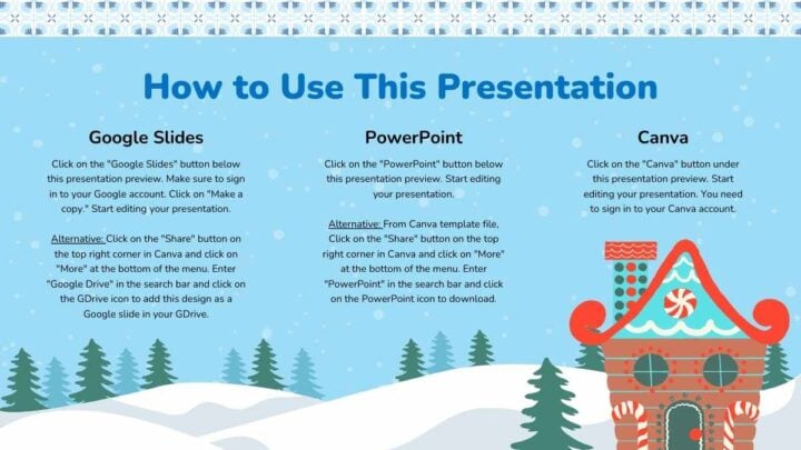 Illustrated Snowman Story Book. PPT & Google Slides Template ...
