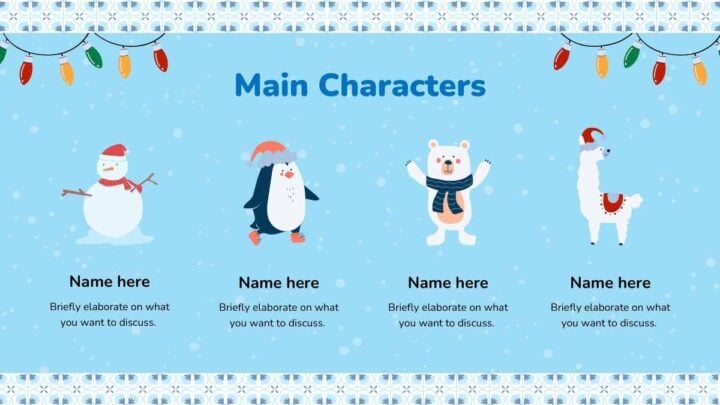 Illustrated Snowman Story Book. PPT & Google Slides Template ...