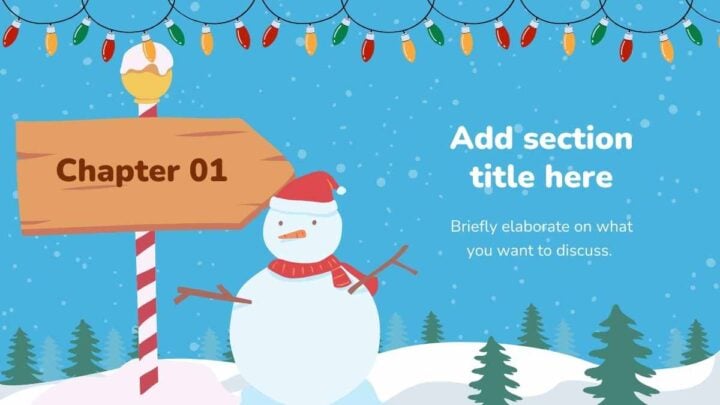 Illustrated Snowman Story Book. PPT & Google Slides Template ...