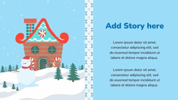 Illustrated Snowman Story Book. PPT & Google Slides Template ...
