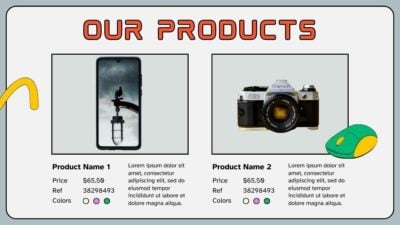 Illustrated Technology Products Catalog. Presentation Template ...