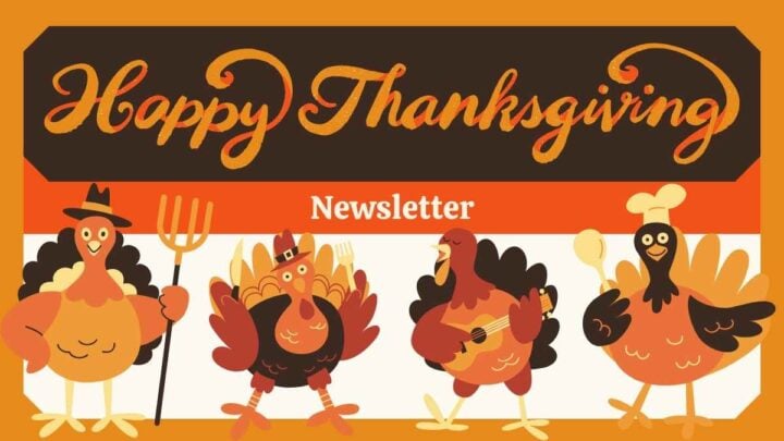 Illustrated Thanksgiving Newsletter. PPT & Google Slides Template ...