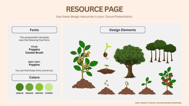 Tree Growth Process Diagram. Free PPT & Google Slides Template ...