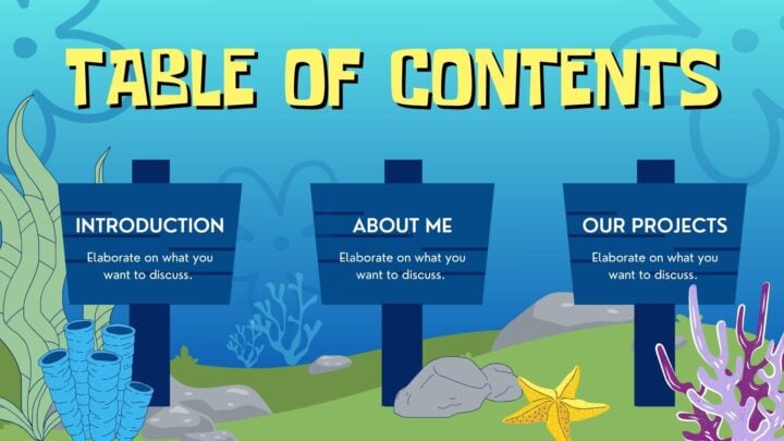 Illustrated Under the Sea Minitheme. Free Slides Template — SlidesCarnival