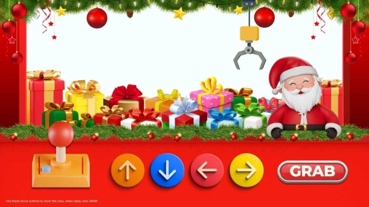 Interactive Gift Grab Claw Machine. Slides Template — SlidesCarnival
