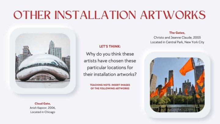 Minimal 3D Installation Art Lesson. Free Lesson Slides Template ...